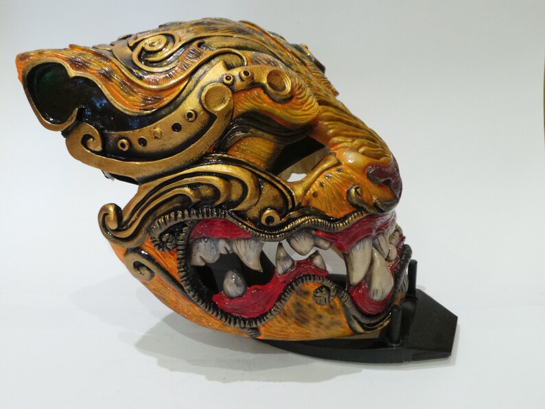 Mask Tiger samurai assassin.Kabuki samurai armor japanese mask | Etsy