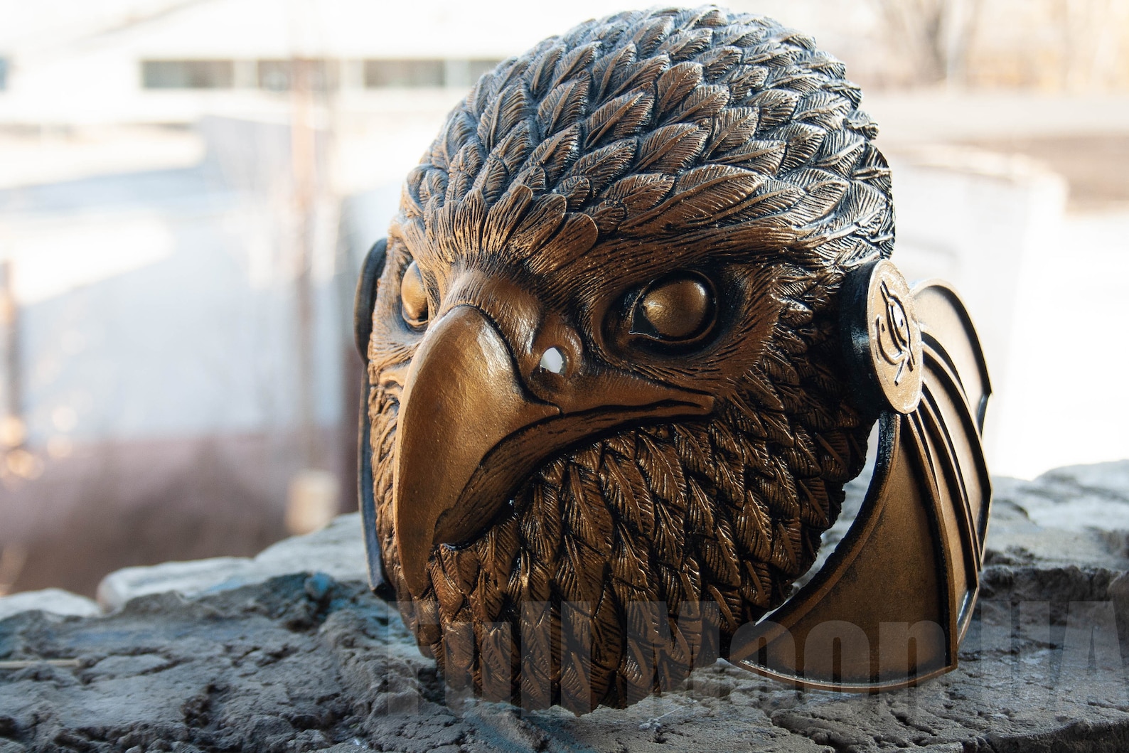 Mask of God RA Egyptian Falcon Head Horus Gold | Etsy