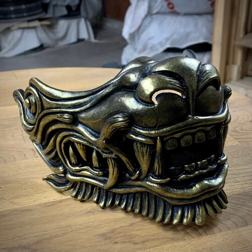 Silver Dragon Yakuza. Samurai Mask. Silver - Etsy