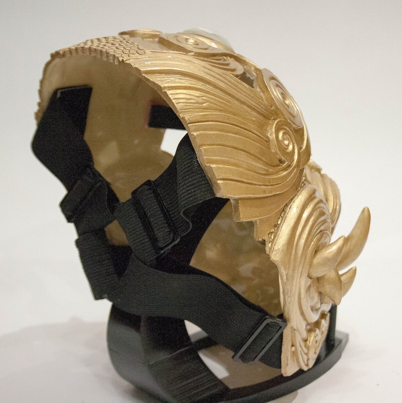 Mask Gold Lion Wind Mask of a Lion Samurai Mask Samurai Armor Cosplay ...