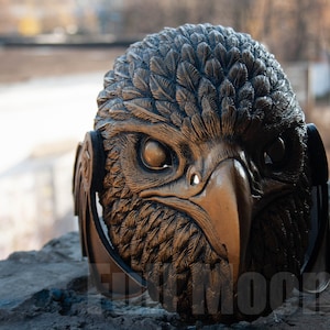 Mask of God RA Egyptian Falcon Head Horus Gold - Etsy