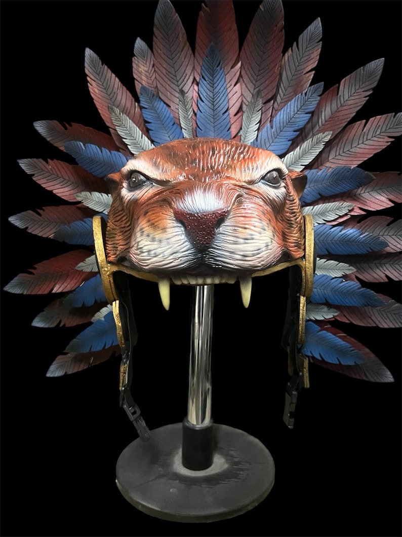 Aztec Mayan Warrior Helmet Mask Jaguarkukulcan Quetzalcoatl - Etsy