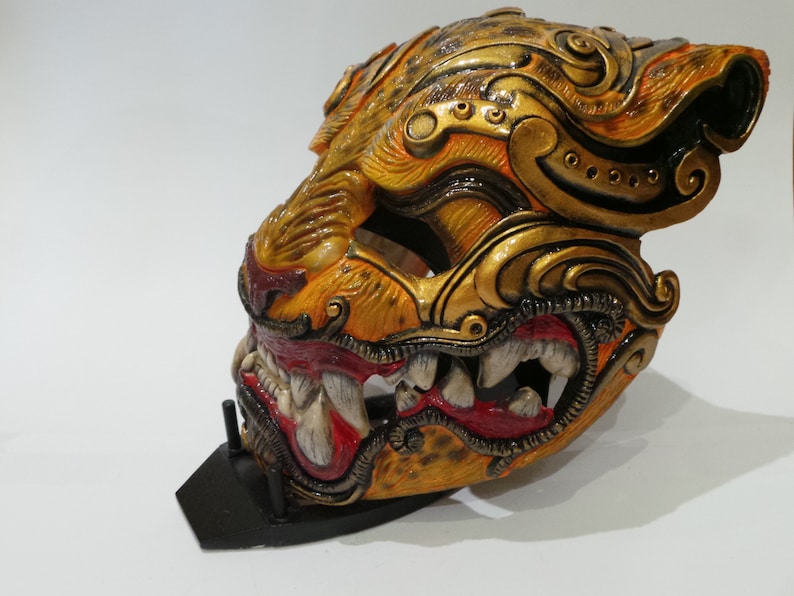 Mask Tiger samurai assassin.Kabuki samurai armor japanese mask | Etsy