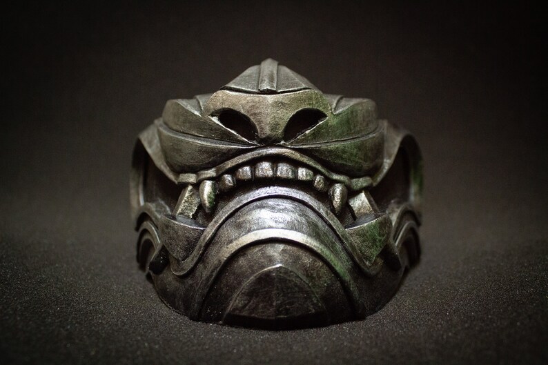 Silver Lion Oni Mask Half Face Samurai Armor - Etsy
