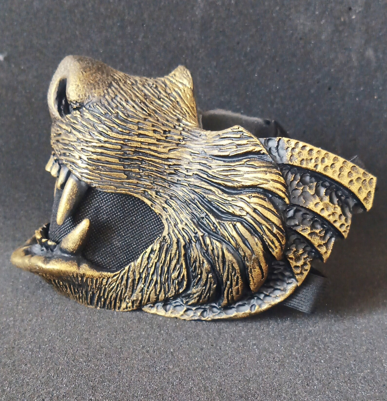 Wolf Mask Mask Gold Angry Bear Dire Wolf - Etsy