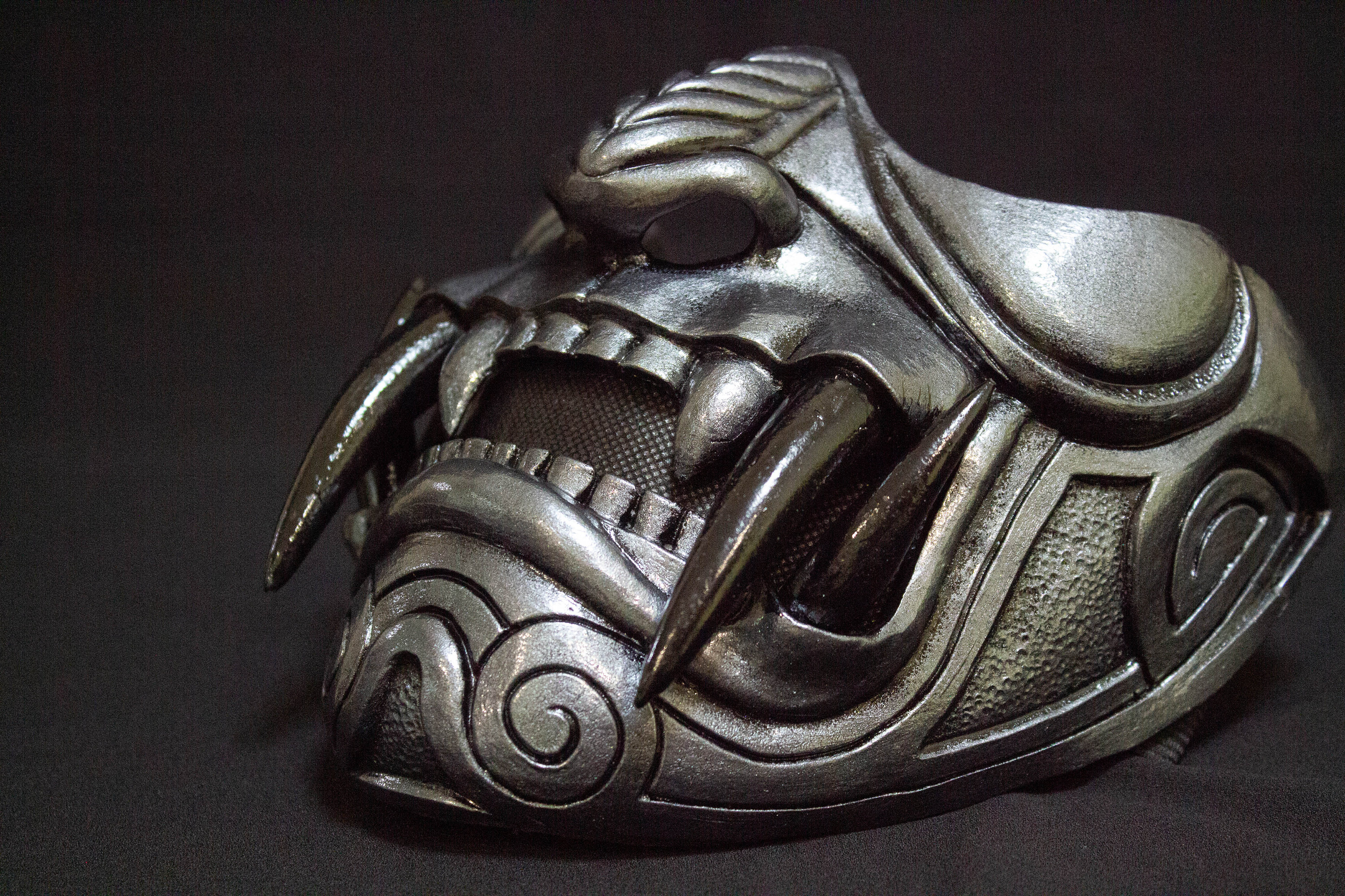 Half Face Graphite Demon Assassin Ronin Samurai Mask Cool | Etsy