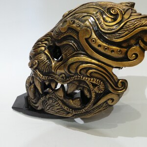 Mask Gold Tiger Samurai Assassin.kabuki Samurai Armor Japanese Mask ...