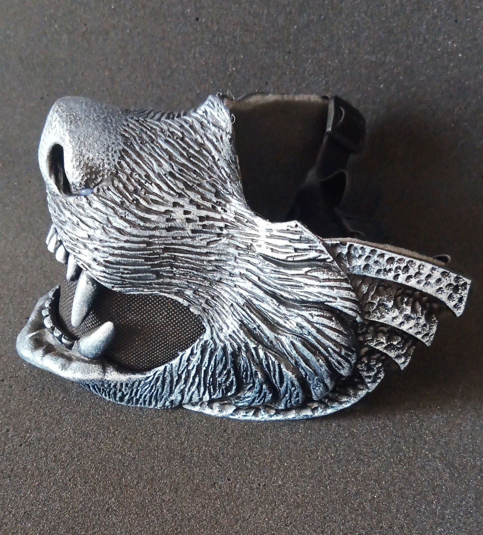 Wolf Mask Mask Silver Angry Bear Dire Wolf - Etsy