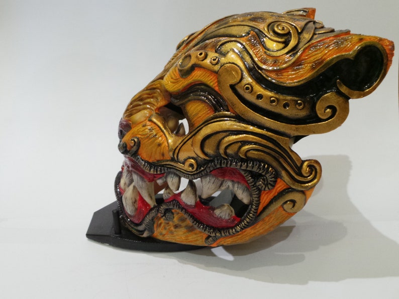 Mask Tiger samurai assassin.Kabuki samurai armor japanese mask | Etsy