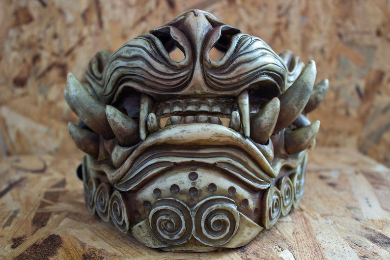 Bone Mask Lion Mask Samurai Mask Samurai Armor Cosplay Kabuki - Etsy