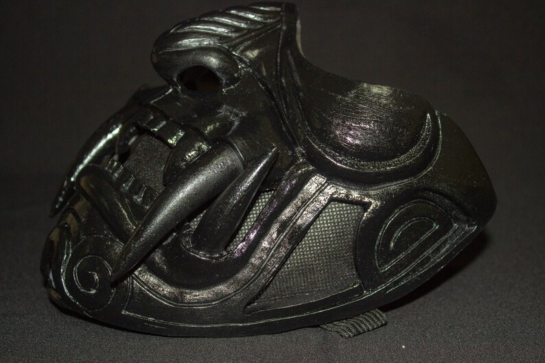 Half Face Black Demon Assassin Ronin Samurai Mask Cool | Etsy