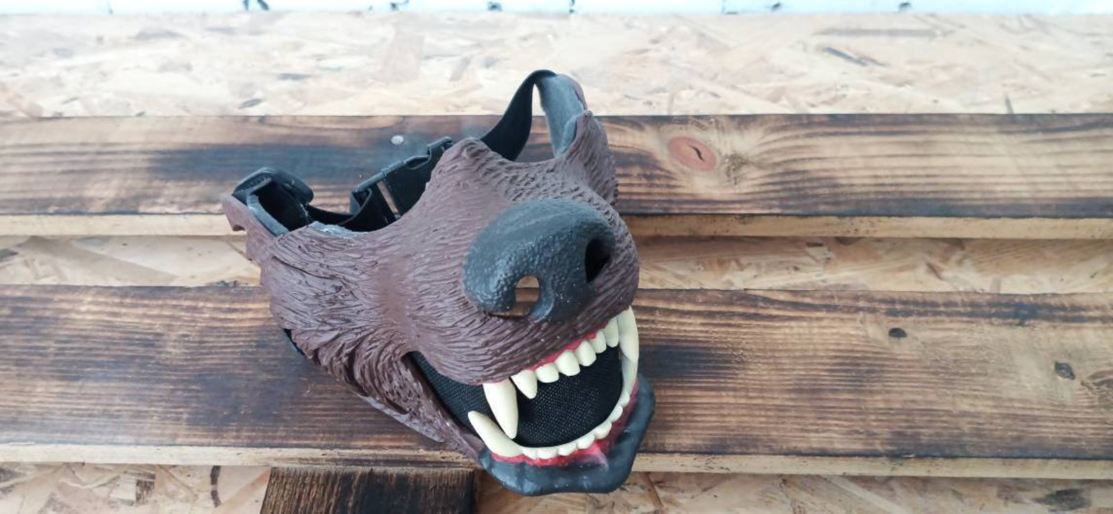 Realistic Brown Bear Mask, Russian Grizzly Half Face Mask, Forest Beast ...