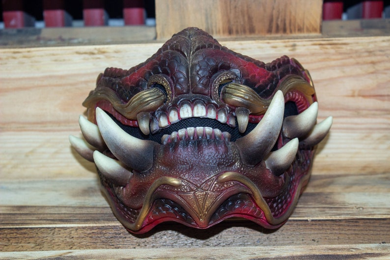 Mask Dragon Sakura Blossom Samurai Mask | Etsy