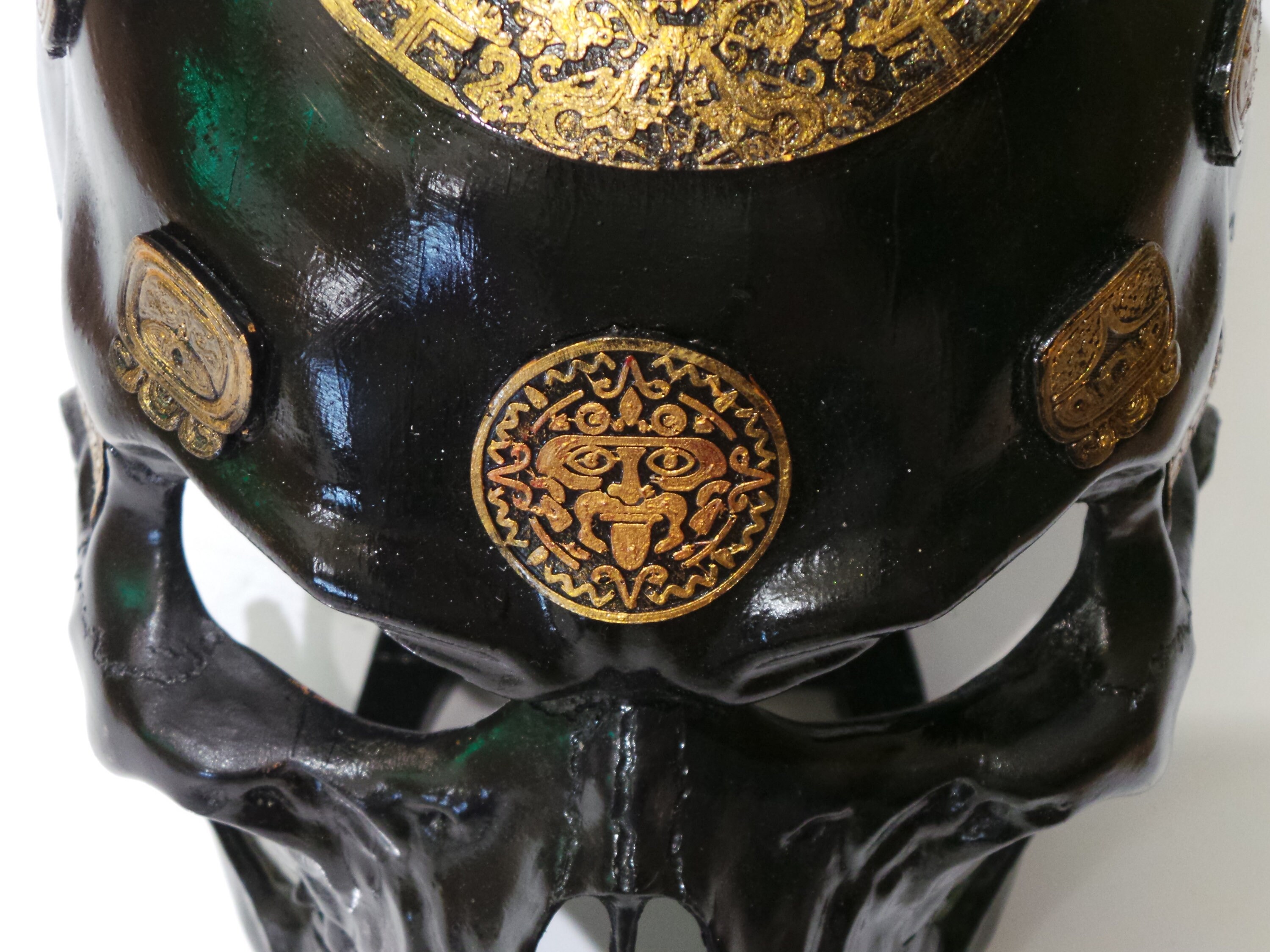 Mask Human Skull Mask Aztec Skull Calendar Maya Full Face With - Etsy