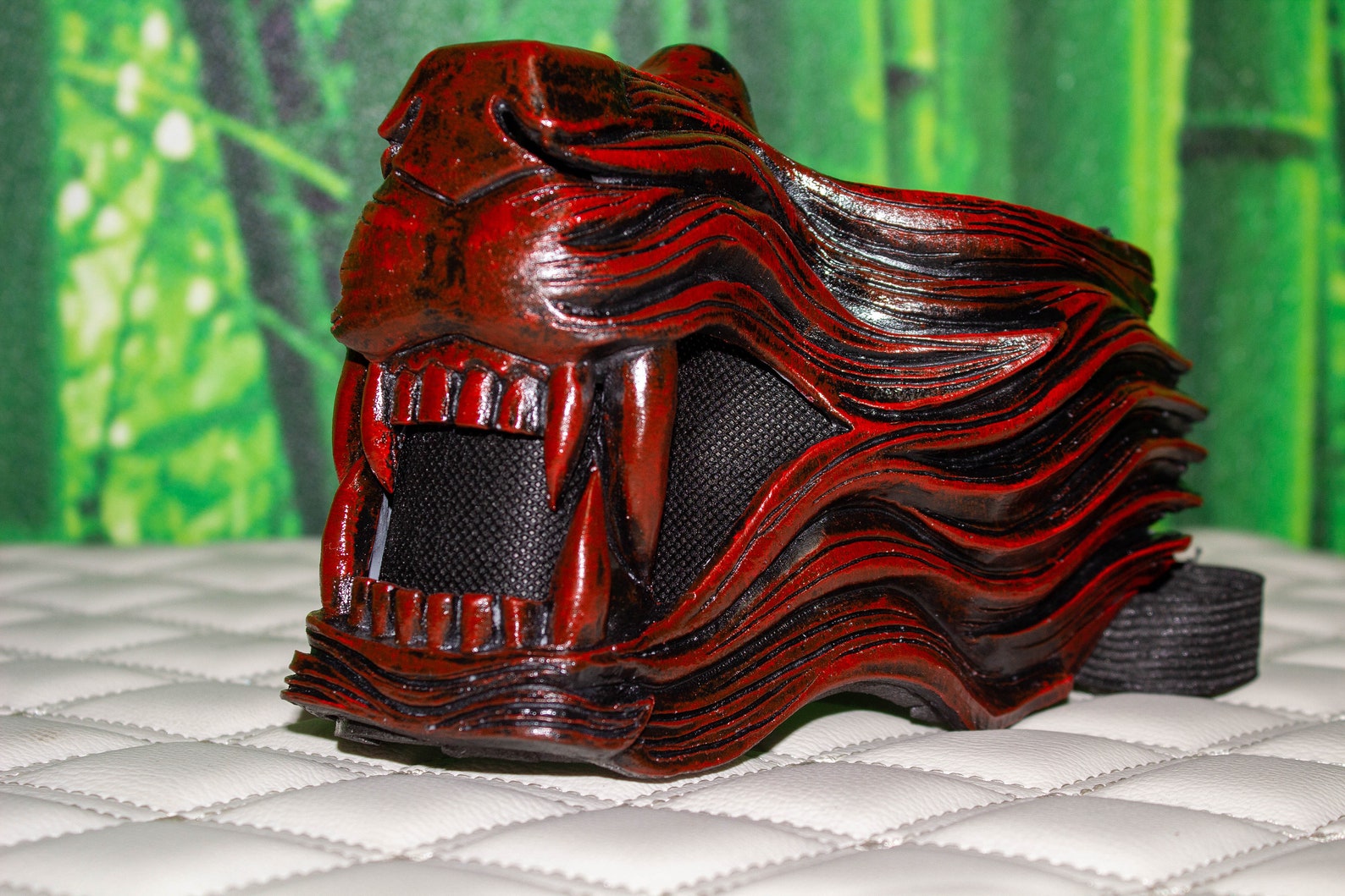 Wolf Mask Wolf Red Tree Oni Berserk Menpo Mask Samurai Fenrir - Etsy