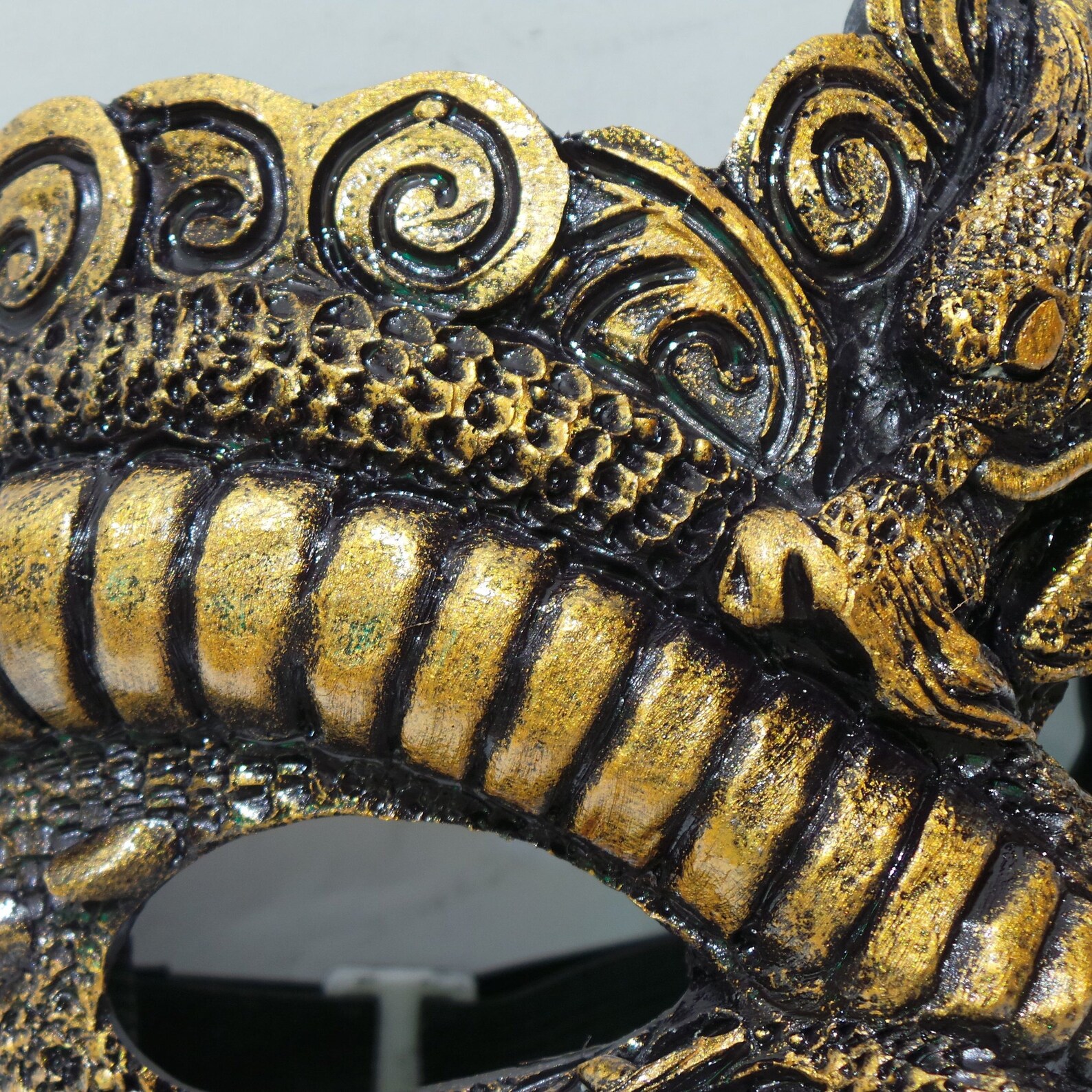 Mask Golden Dragon Yakuza Mask Venetian Mask Japanese Mask | Etsy