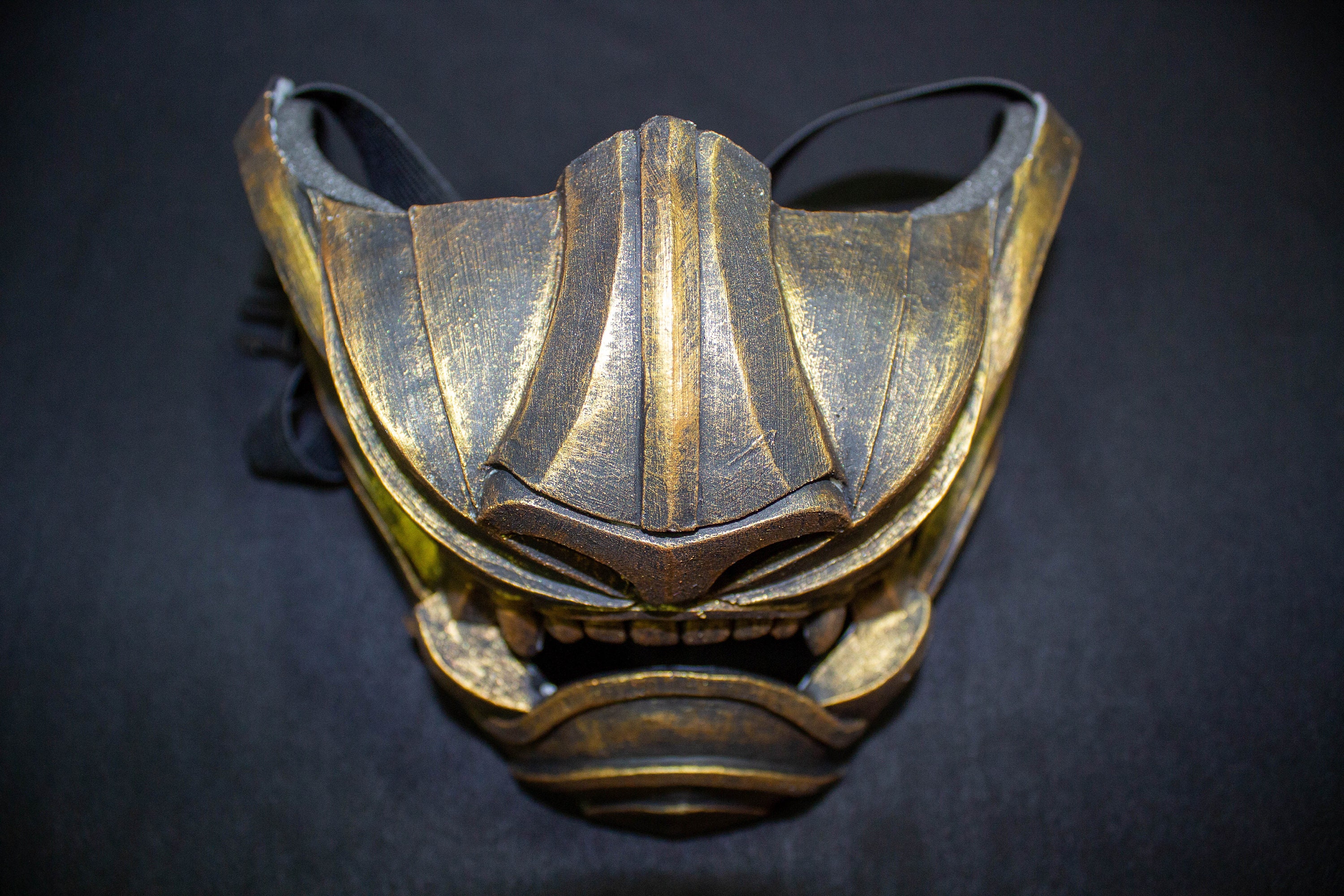 Lion Oni Mask Half Face Samurai Armor | Etsy UK