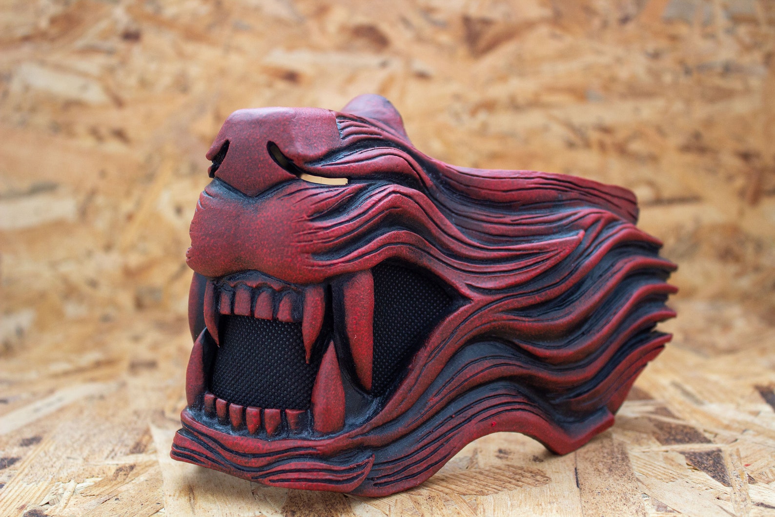 Wolf Mask Red Wolf Fenrir Mask | Etsy