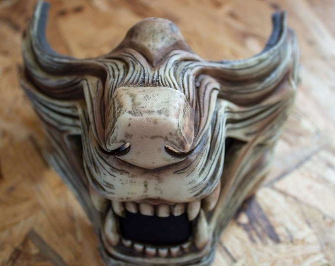 Wolf Oni Berserk Menpo Mask Samurai Fenrir - Etsy Canada