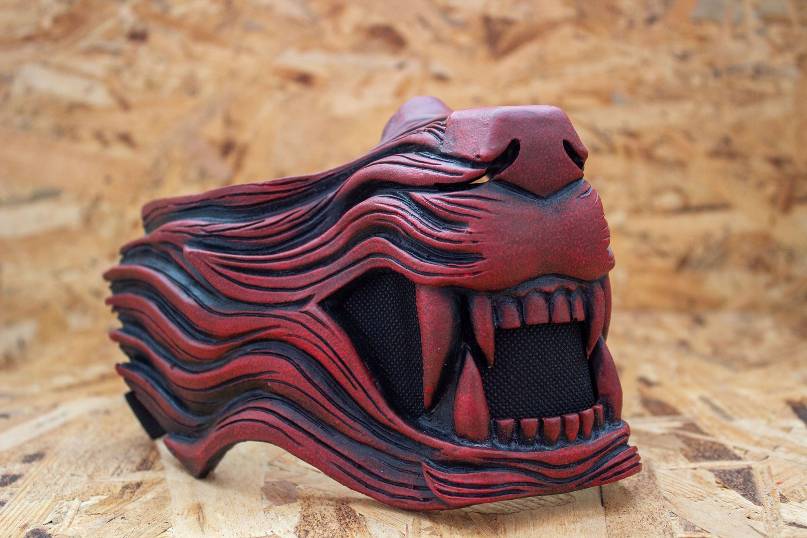 Wolf Mask Red Wolf Fenrir Mask | Etsy