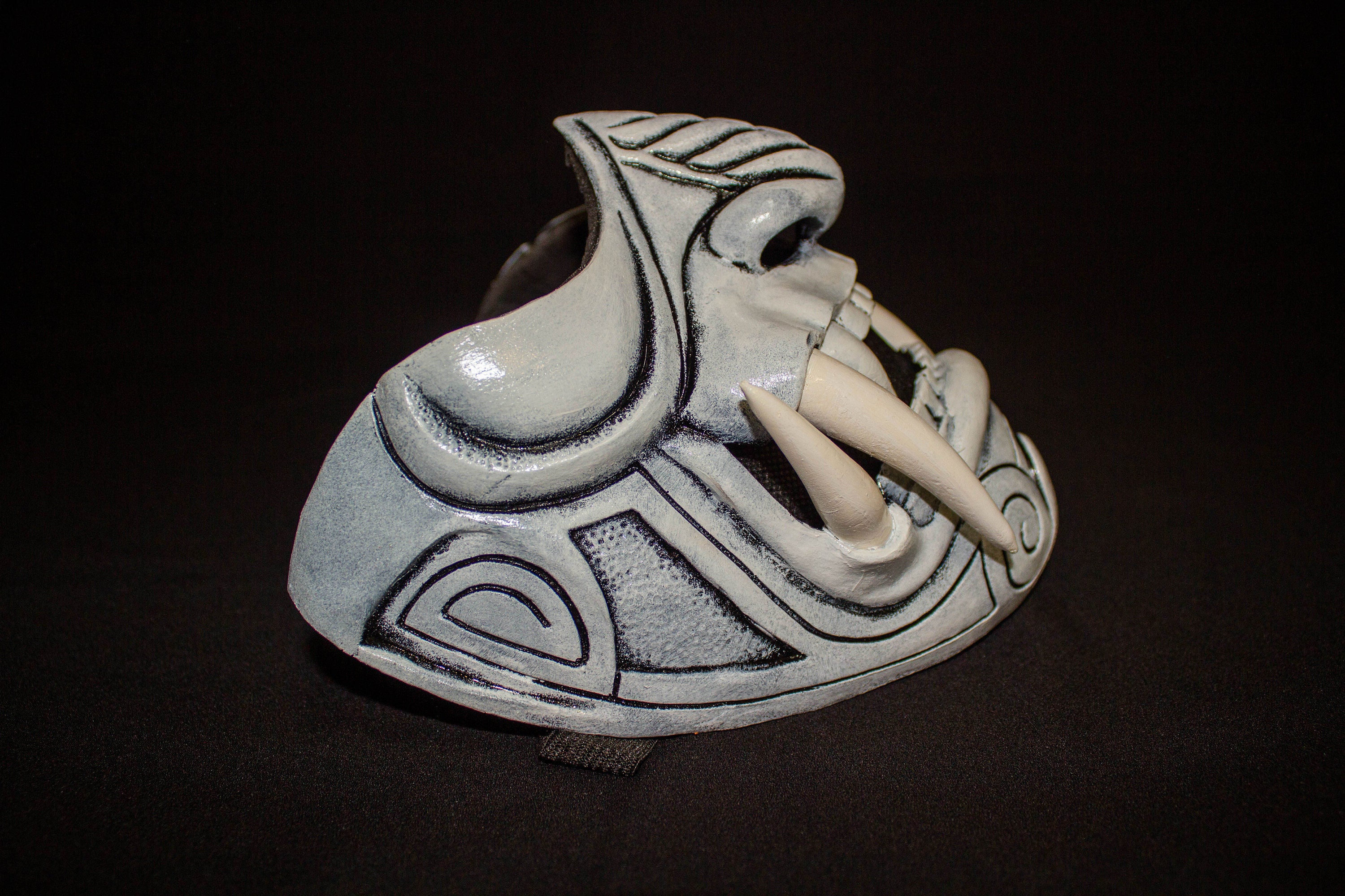 Half Face White Demon Assassin Ronin Samurai Mask Cool - Etsy