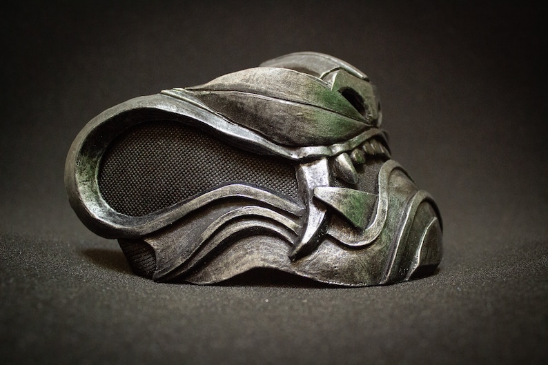 Silver Lion Oni Mask Half Face Samurai Armor - Etsy