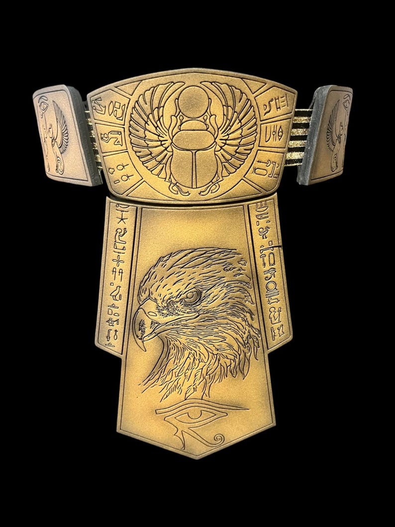 Egyptian God RA Horus Cosplay Costume Set With Falcon and Hieroglyphs ...