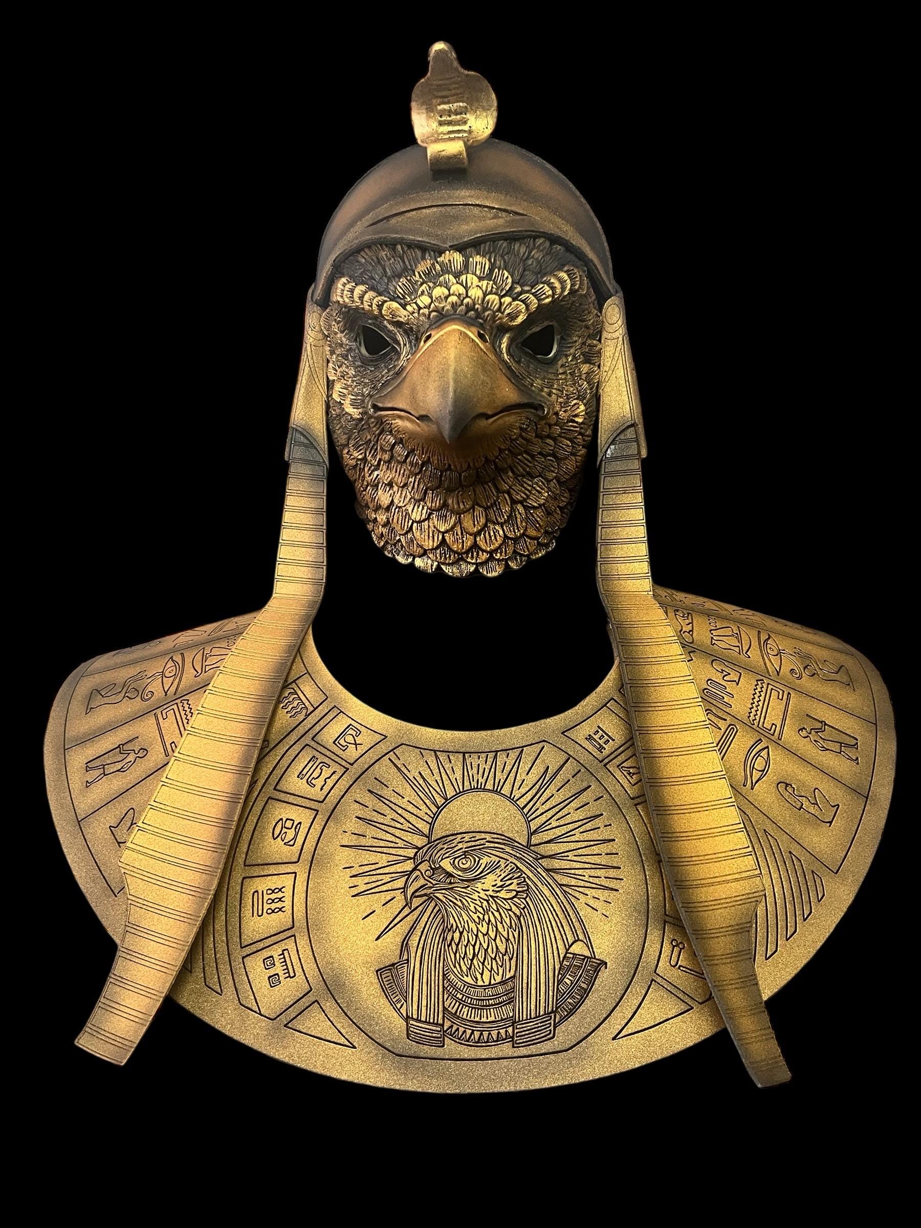 Egyptian God RA Horus Cosplay Costume Set With Falcon and Hieroglyphs ...