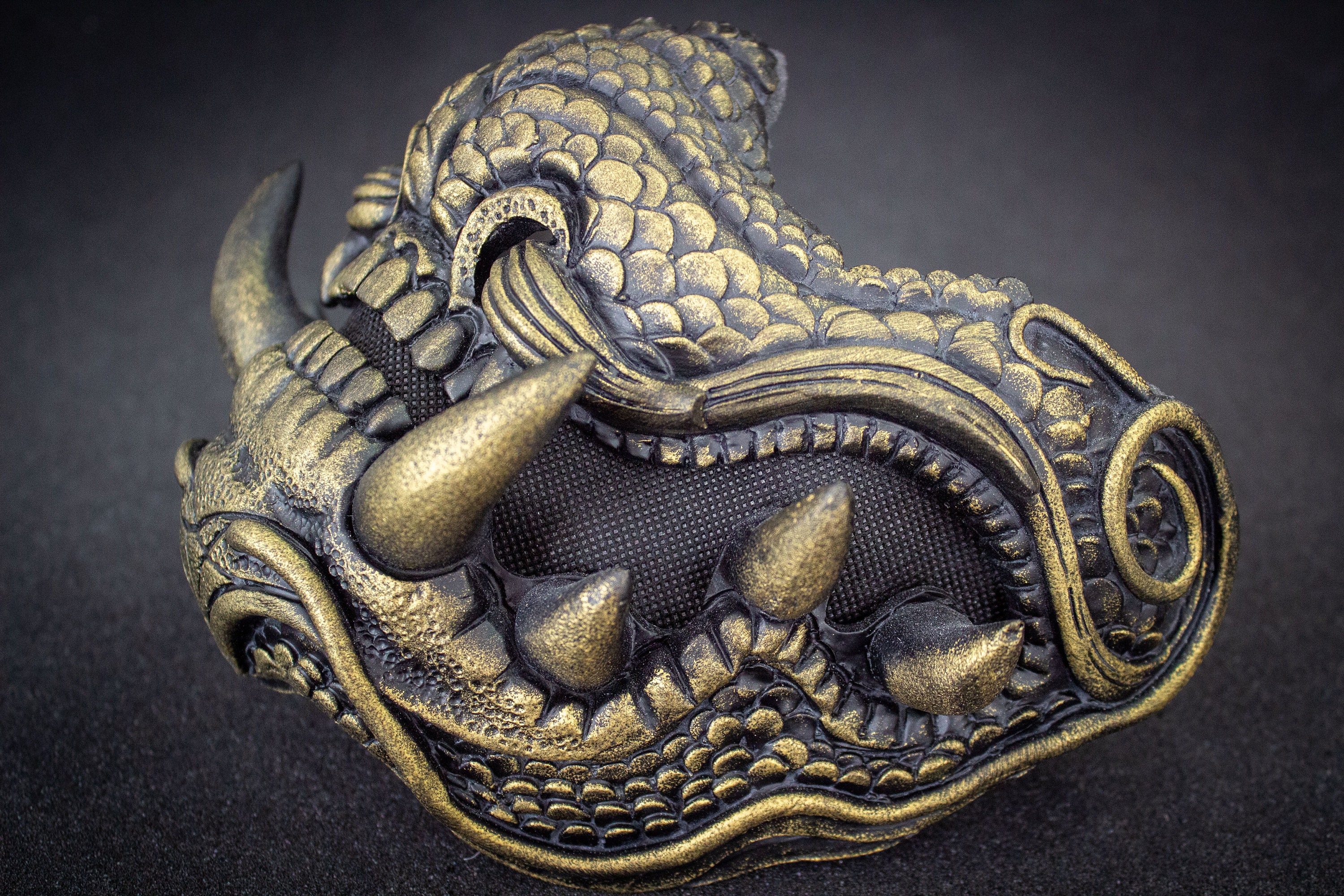 Golden Dragon Yakuza Samurai Mask - Etsy