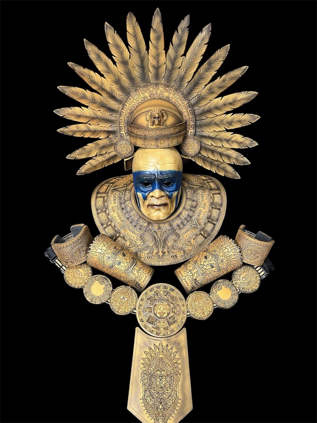 Full Aztec Warrior Costume, Mayan Priest Armor Set, Ancient Mexico ...