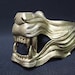 Wolf Mask GOLD Wolf Oni Berserk Menpo Mask Samurai Fenrir - Etsy