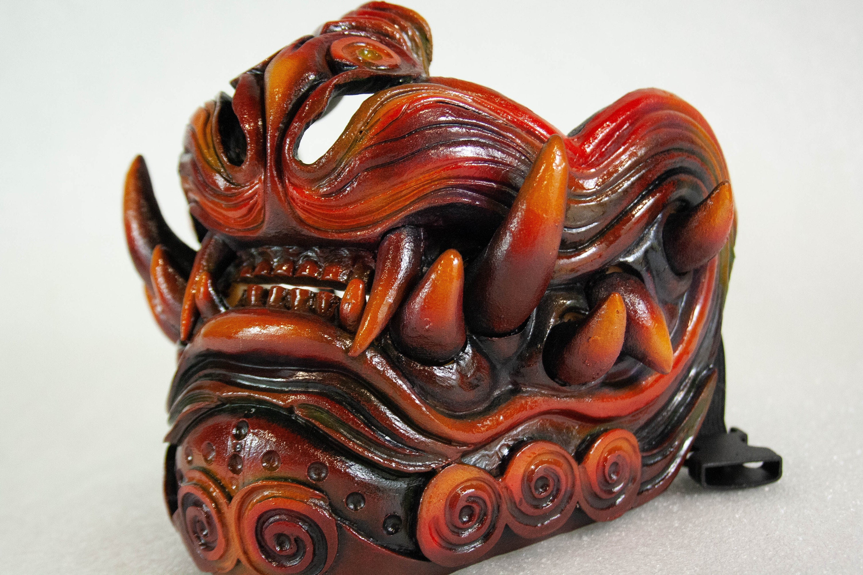 Fiery Lion Wind Samurai Mask - Etsy