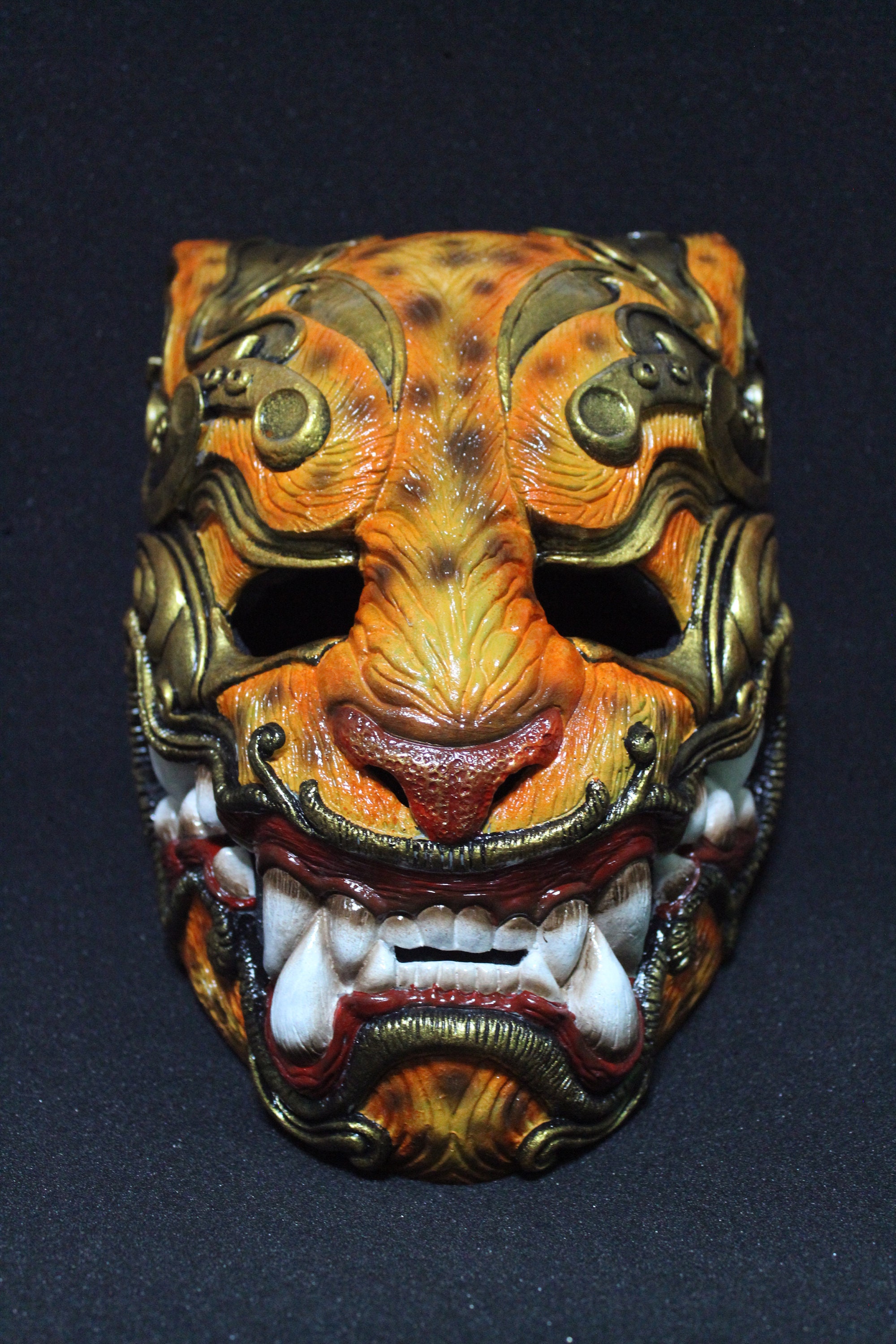 Mask Tiger Samurai Assassin.kabuki Samurai Armor Japanese Mask Cosplay ...