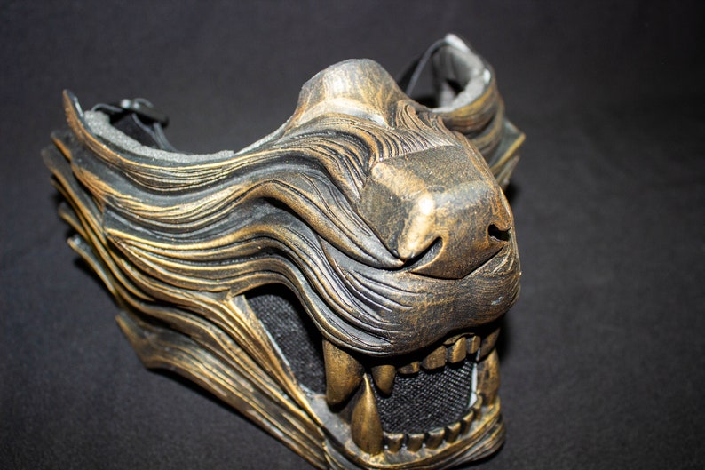 Wolf Mask Wolf Oni Berserk Menpo Mask Samurai Fenrir - Etsy