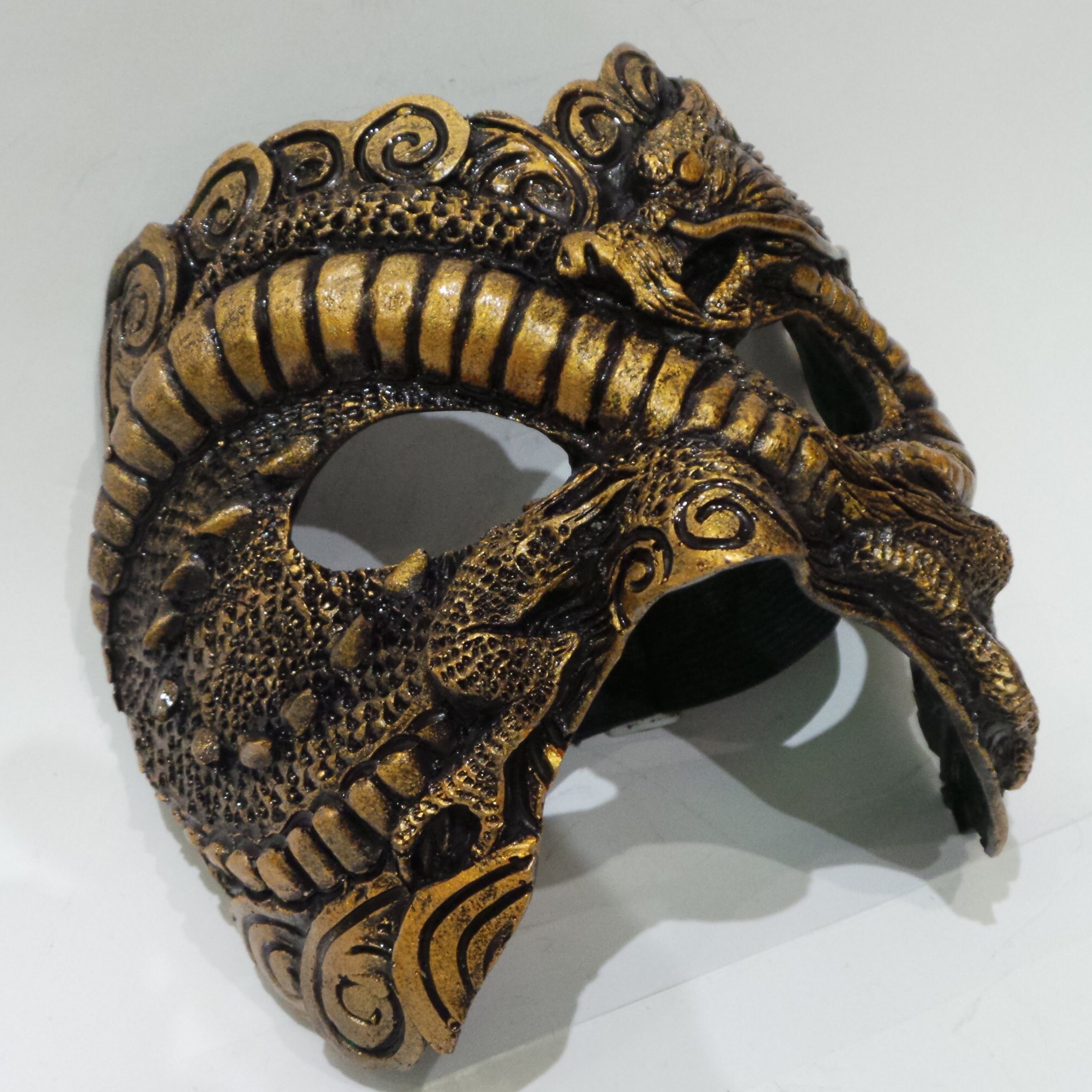 Mask Golden Dragon Yakuza Mask Venetian Mask Japanese Mask | Etsy