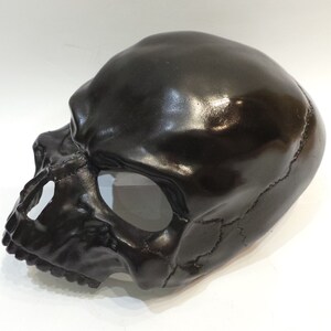 Mask Human Skull Mask Half Face Matte Black Uniform for Halloween and ...