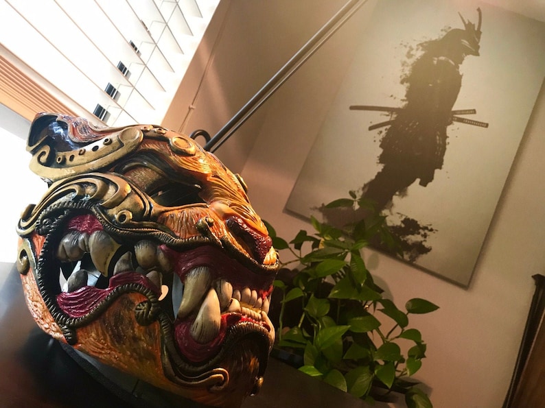 Mask Tiger Samurai Assassin.kabuki Samurai Armor Japanese Mask | Etsy