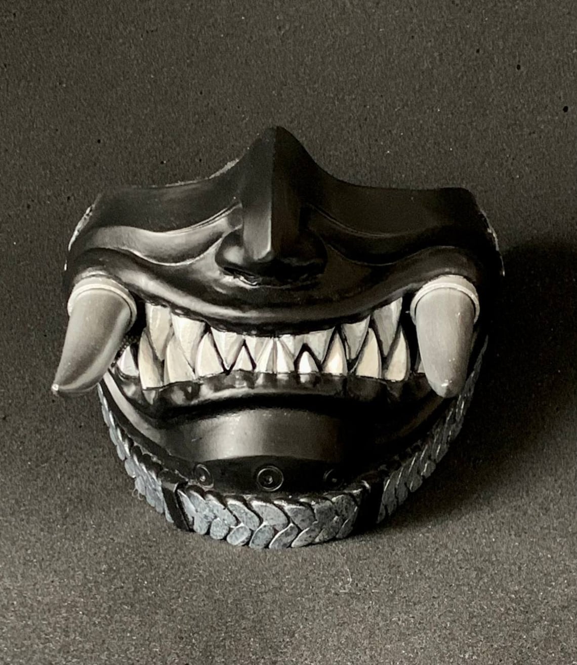 Half Face Samurai Mask Black Water - Etsy