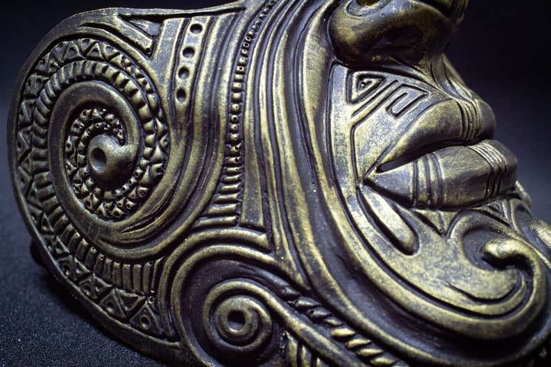 Gold Maori Mask Samurai Mask Face Tattoo Half Face Mask - Etsy