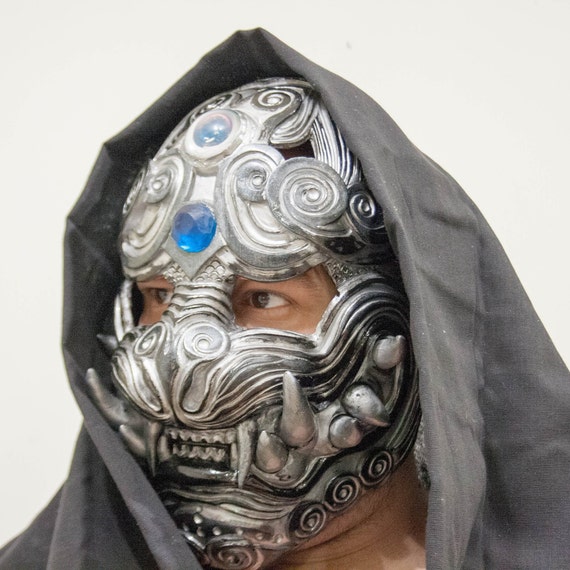 Mask Silver Lion Wind Mask of a Lion Samurai Mask Samurai - Etsy