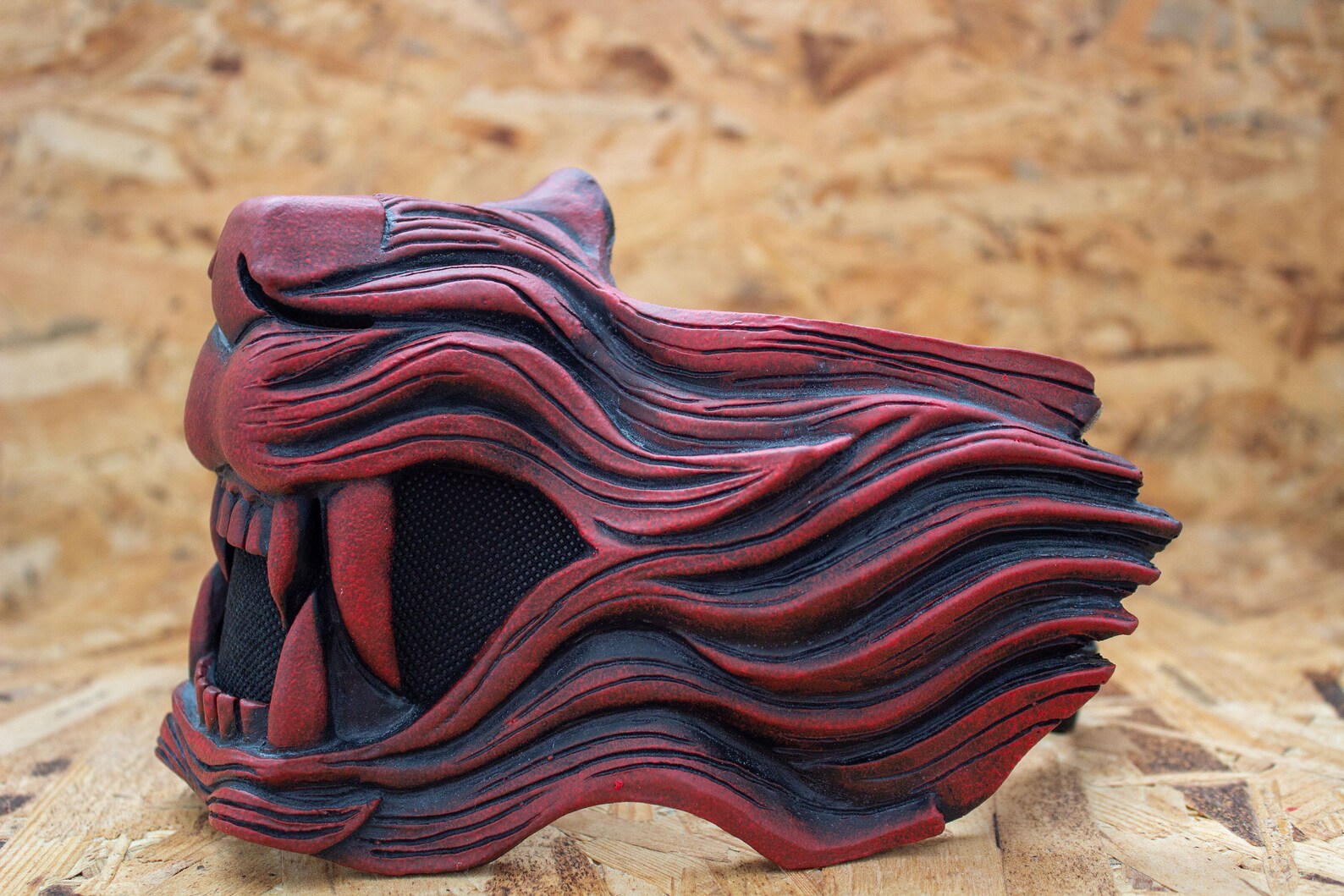 Wolf Mask Red Wolf Fenrir Mask | Etsy