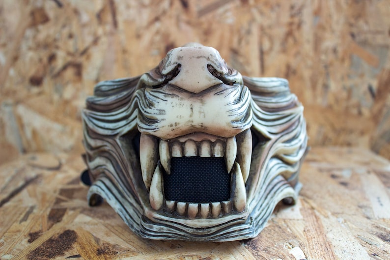 Wolf Mask Bone Wolf Oni Berserk Menpo Mask Samurai Fenrir | Etsy