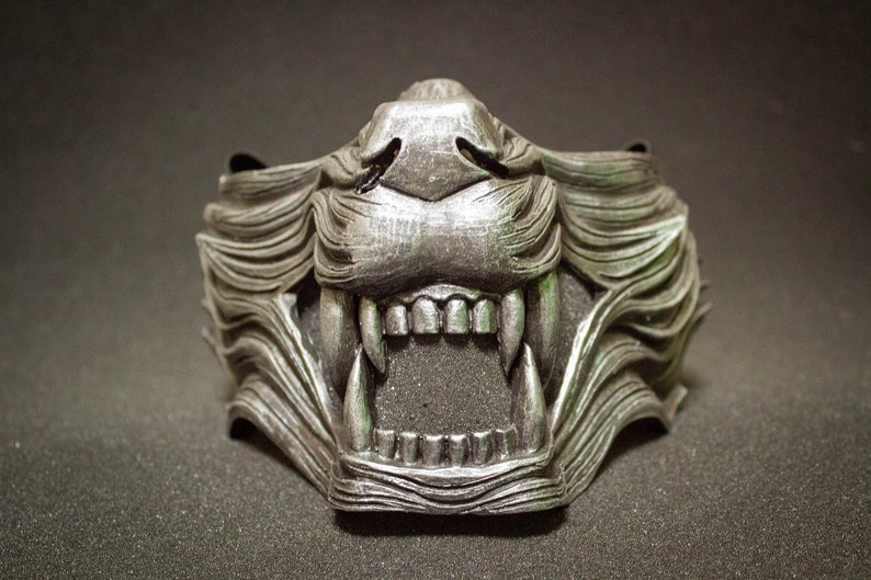 Wolf Mask Wolf Oni Berserk Menpo Mask Samurai Fenrir | Etsy