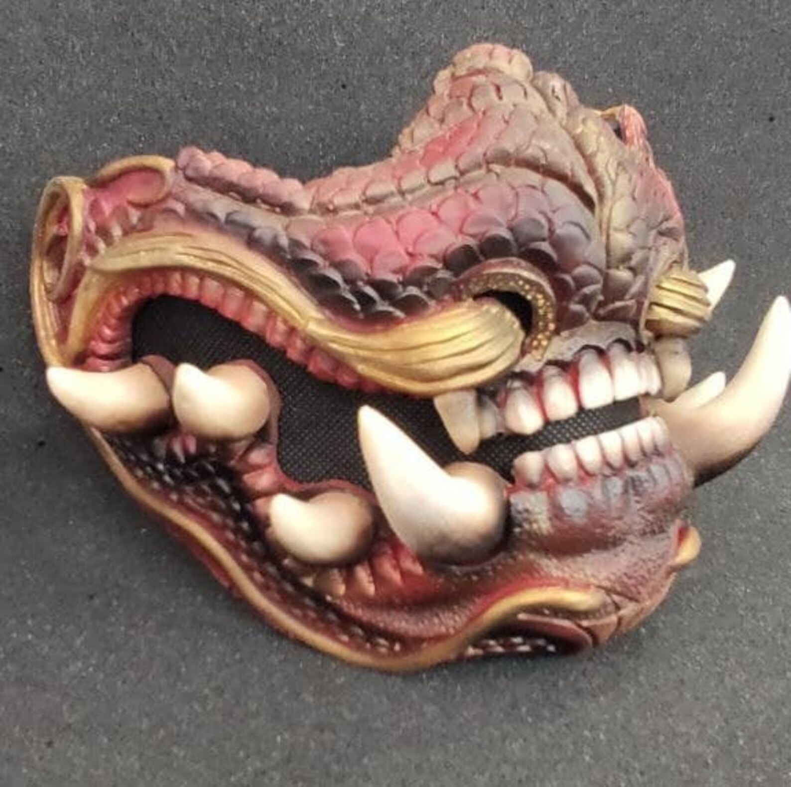 Mask Dragon Sakura Blossom Samurai Mask | Etsy