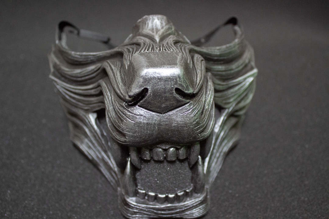 Wolf Mask Wolf Oni Berserk Menpo Mask Samurai Fenrir - Etsy
