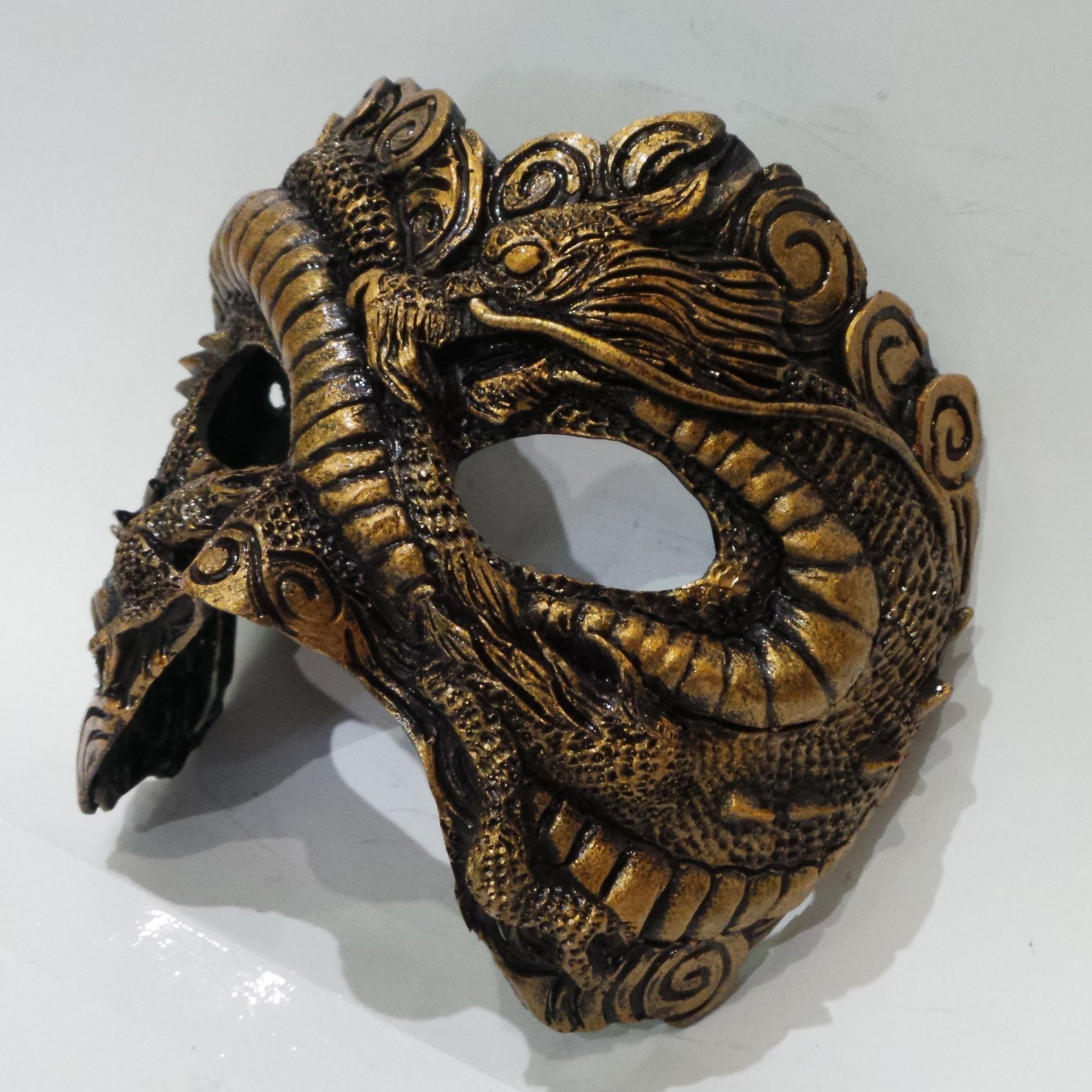 Mask Golden Dragon Yakuza Mask Venetian Mask Japanese Mask - Etsy