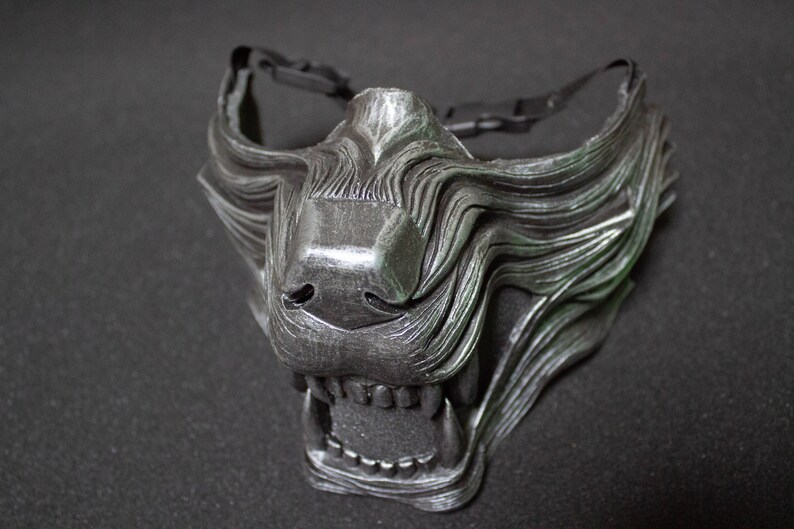 Wolf Mask Wolf Oni Berserk Menpo Mask Samurai Fenrir | Etsy