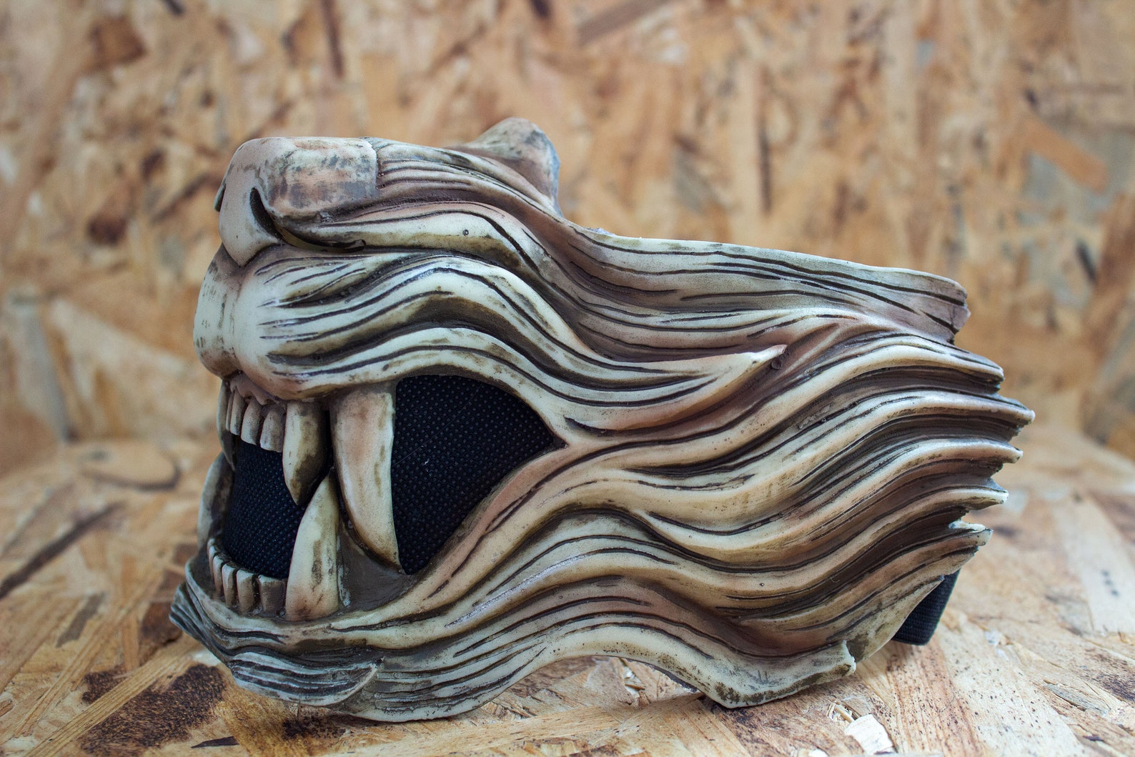 Wolf Mask Bone Wolf Oni Berserk Menpo Mask Samurai Fenrir | Etsy