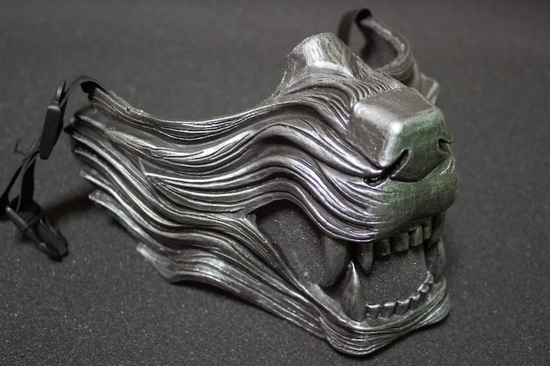 Wolf Mask Wolf Oni Berserk Menpo Mask Samurai Fenrir | Etsy