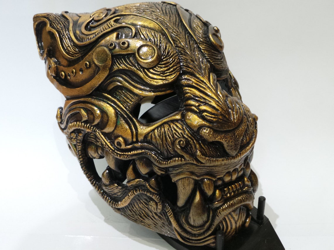 Mask Gold Tiger Samurai Assassin.kabuki Samurai Armor Japanese | Etsy